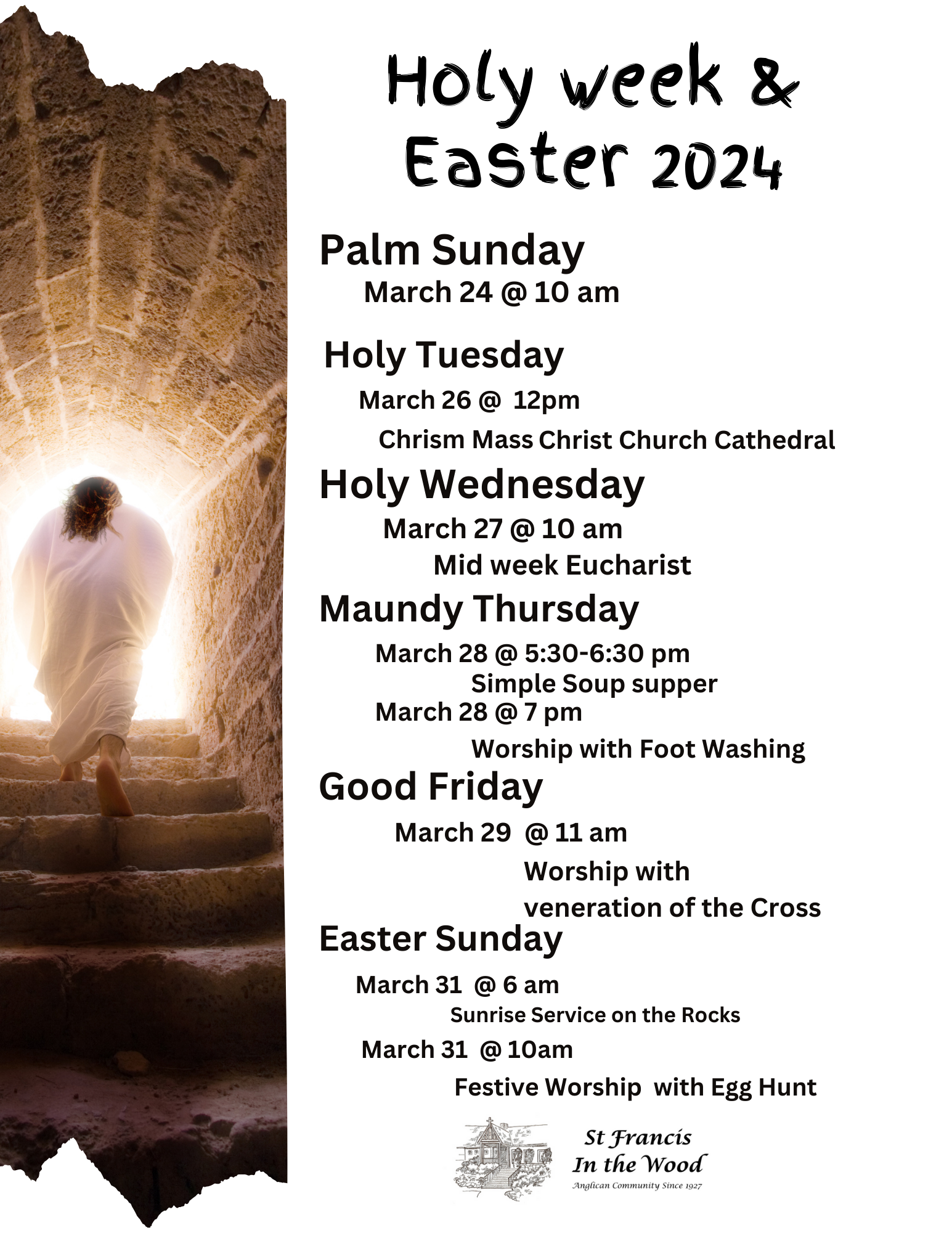 Holy Week & Easter 2024 | St. Francis-in-the-Wood Church
